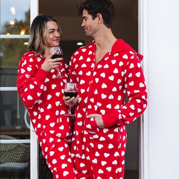 Intimates & Sleepwear | Tipsy Elves Beating Heart Jumpsuitonesie | Poshmark
